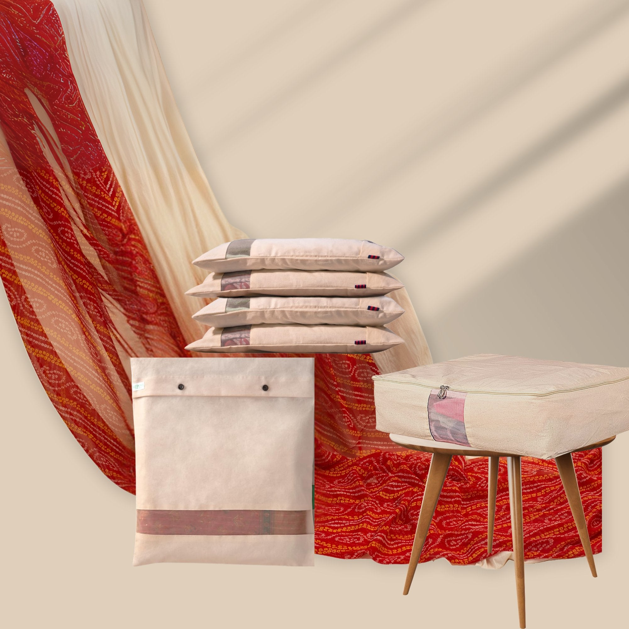 Cotton Saree Bags with Zipper – Eco-Friendly Premium Saree Storage Bag ...